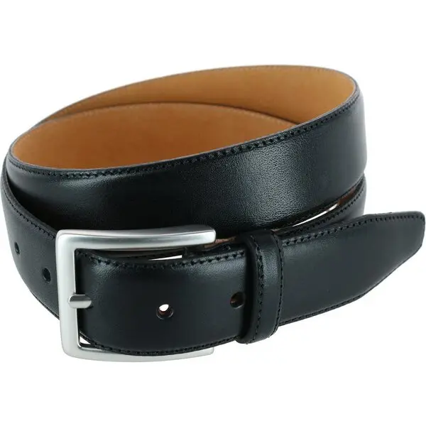 Trafalgar Orion Smooth Calfskin 35mm Leather Belt - Black