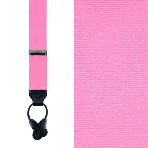 Trafalgar Big & Tall Phoenix Grosgrain Ribbon Button-end Suspenders - Pink