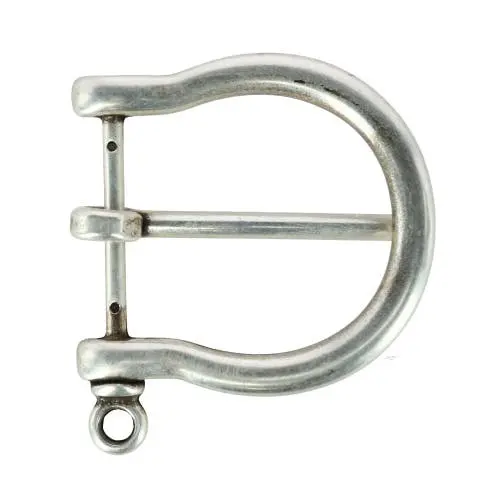 Trafalgar 35mm Rounded Solid Brass Harness Belt Buckle - Silver