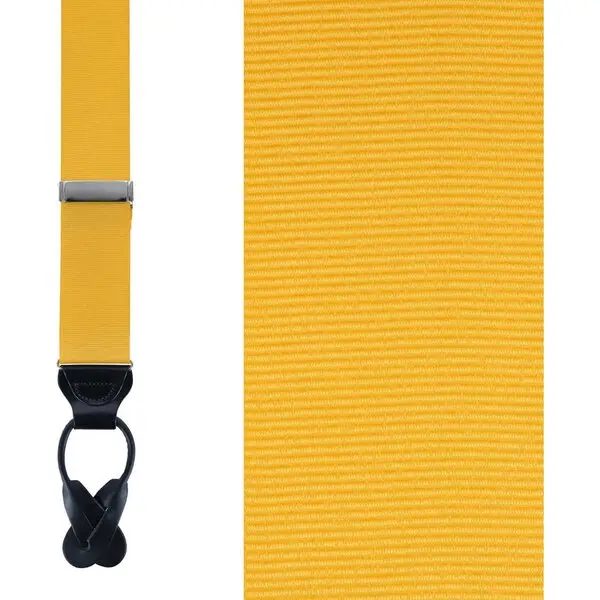 Trafalgar Phoenix 38mm Grosgrain Button End Suspenders - Gold