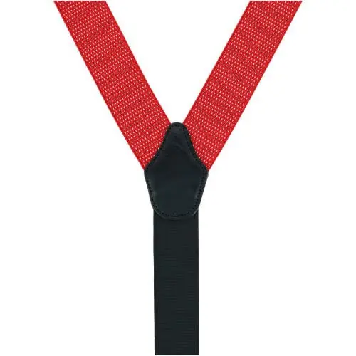 Trafalgar Napier Elastic Convertible End Suspenders - Red