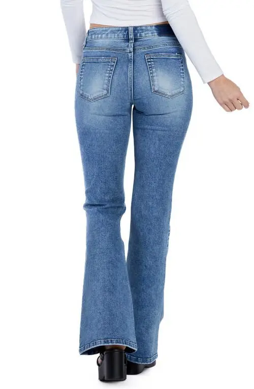 HINT OF BLU Flare Jeans - River Boat Blue