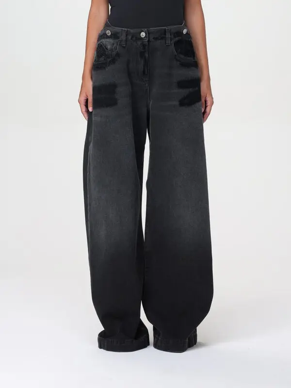 Attico Wash Wide Leg Jeans - Black