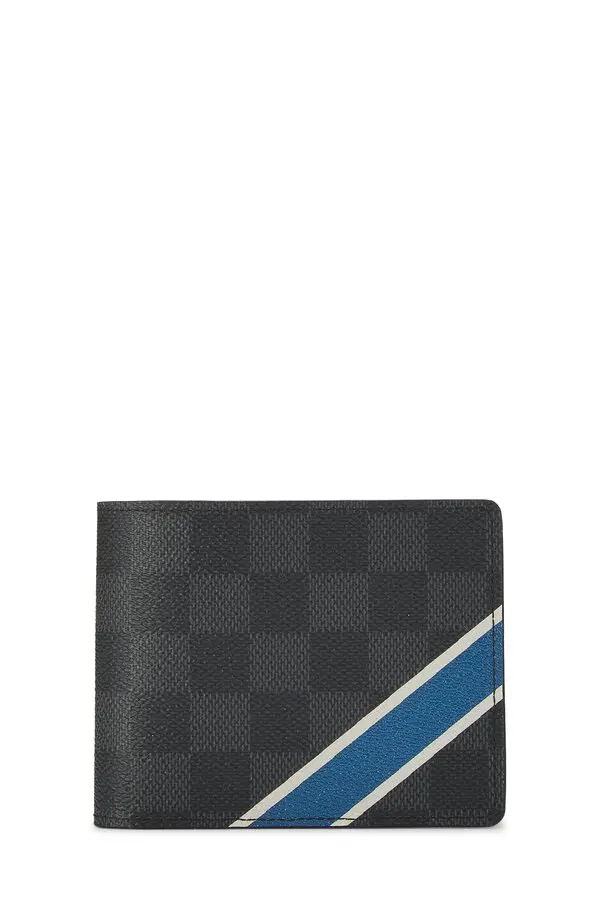 LOUIS VUITTON Damier Graphite Multiple Wallet - Blue