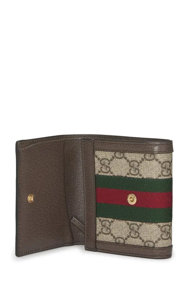 Gucci Original Gg Supreme Canvas Ophidia Compact Wallet