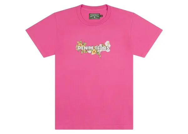 DENIM TEARS Logo Tee Shirt - Pink