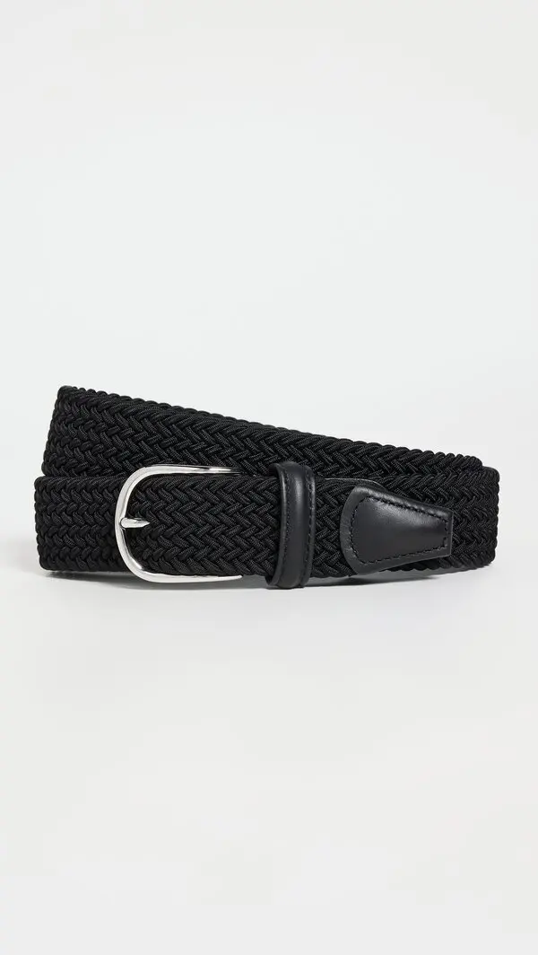 Anderson's Braided Woven Belt - Black N1