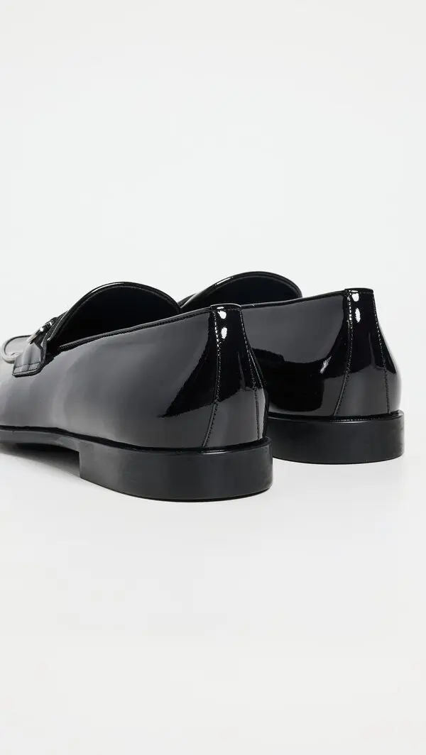 FERRAGAMO Patent Leather Formal Loafers - Nero