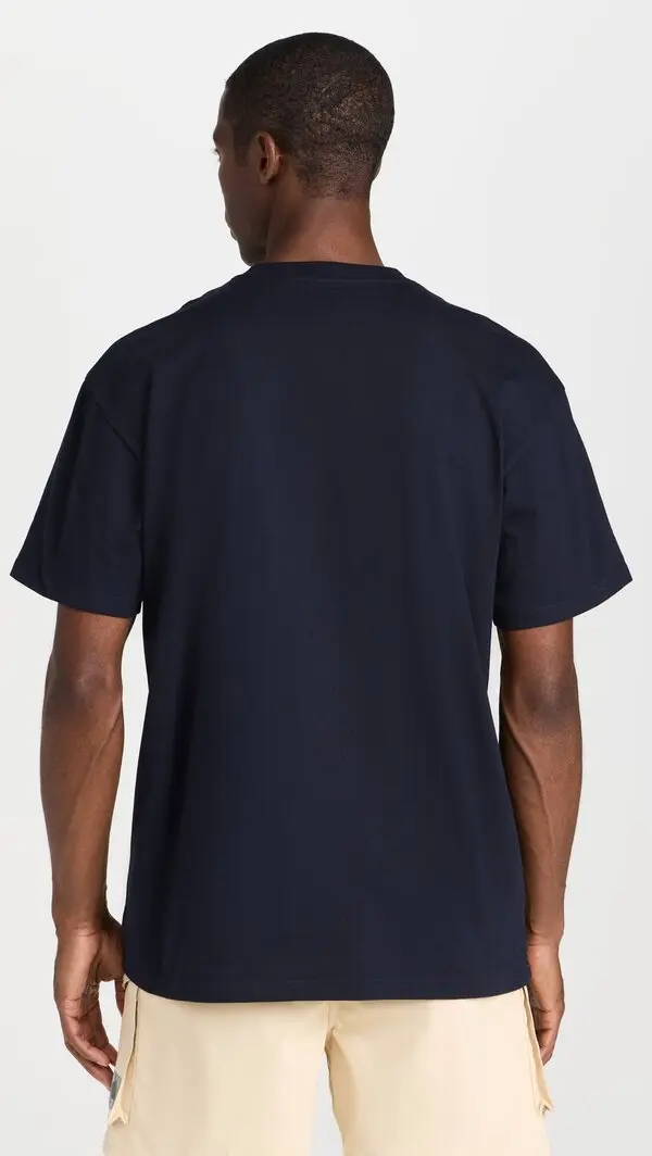 Carhartt Work In Progress Short Sleeve Chase T-shirt - Dark Navy/gold