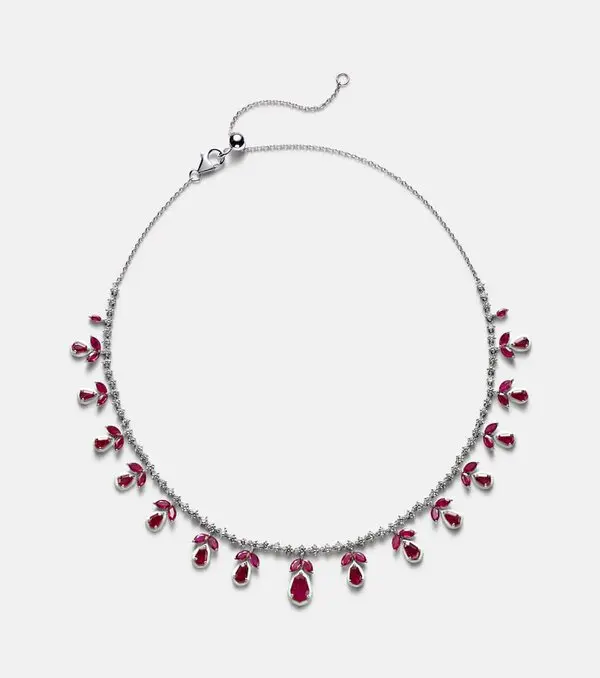 KAMYEN 18kt Rose Gold Choker With Rubies And Diamonds - Pink