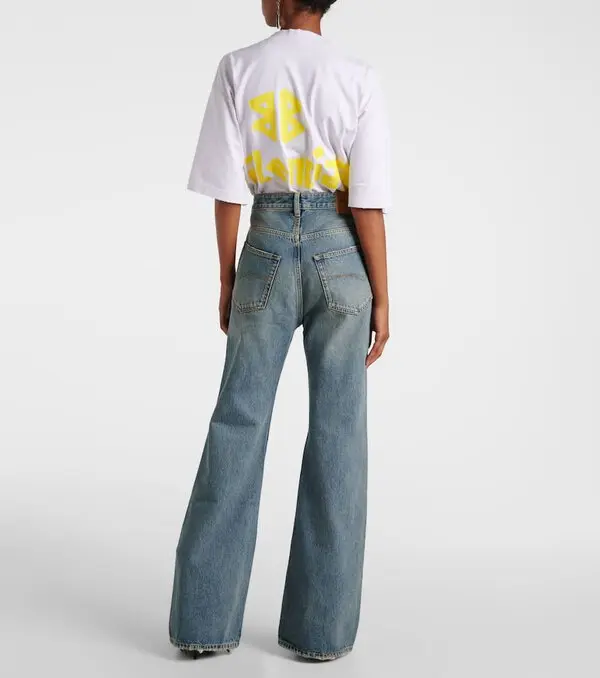 Balenciaga Mid-rise Flared Jeans - Blue