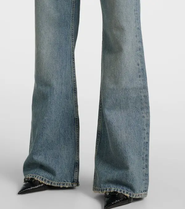 Balenciaga Mid-rise Flared Jeans - Blue