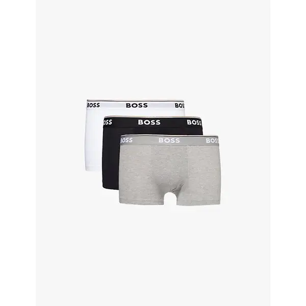 BOSS Branded Waistband Stretch-cotton Boxer Trunks - Assorted Pre