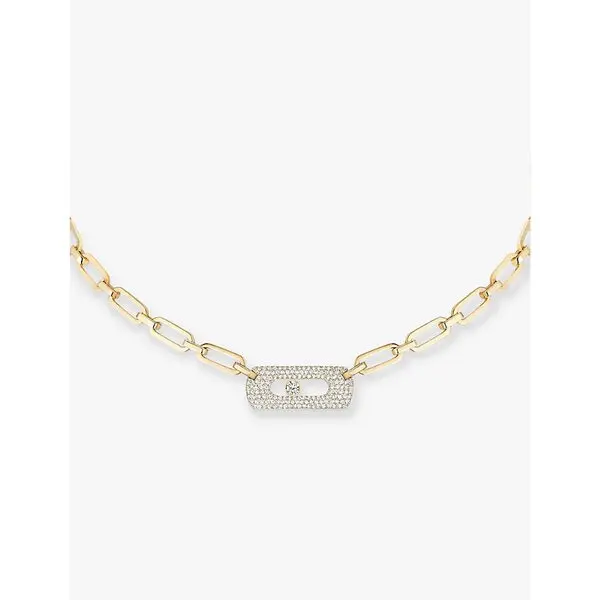 Messika Move Link White-gold And Diamond Necklace - Yellow Gold