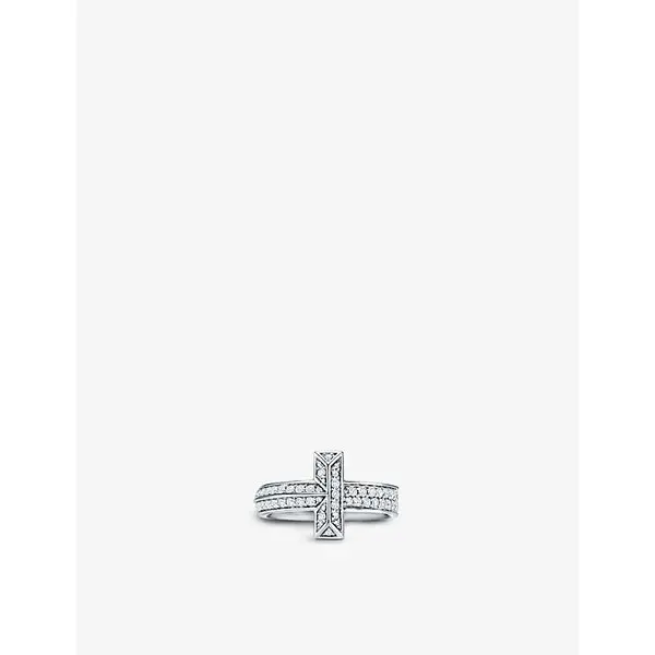 Tiffany & Co. T1 Wide And Diamond Ring - 18ct White Gold
