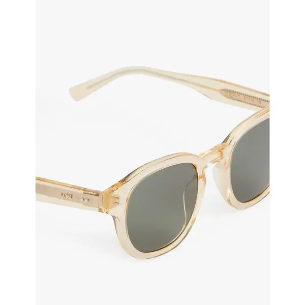 MESSYWEEKEND Billie Round-frame Sunglasses - Champagne/green