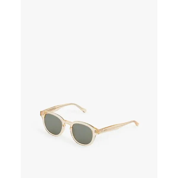 MESSYWEEKEND Billie Round-frame Sunglasses - Champagne/green