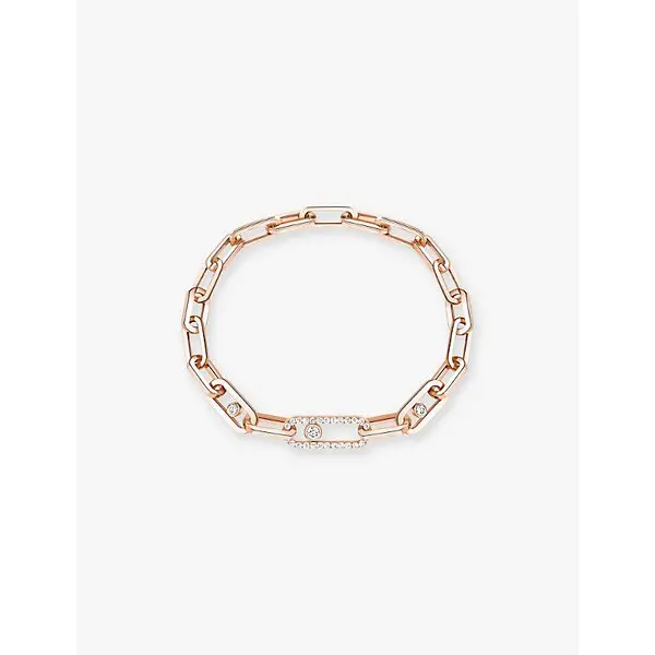 Messika Move Link Diamond Bracelet - Pink Gold