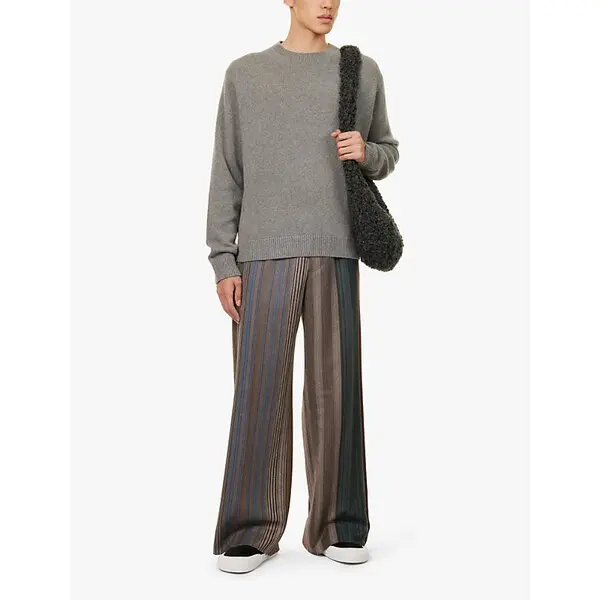 THE ELDER STATESMAN Crewneck Brushed Regular-fit Cashmere Jumper