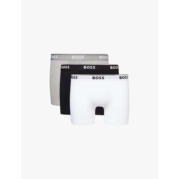 BOSS Branded Waistband Stretch-cotton Boxer Briefs - Assorted Pre