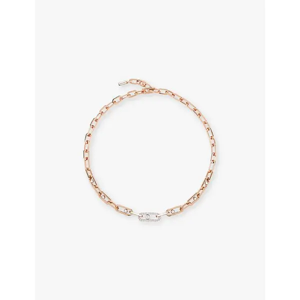 Messika Move Link Diamond Necklace - Pink Gold