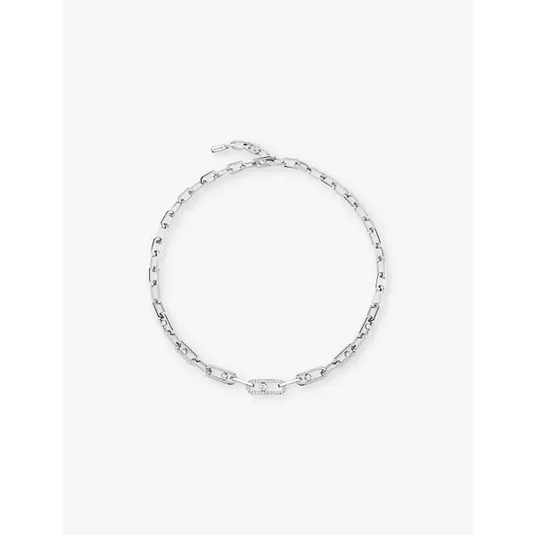 Messika Move Link Diamond Necklace - White Gold