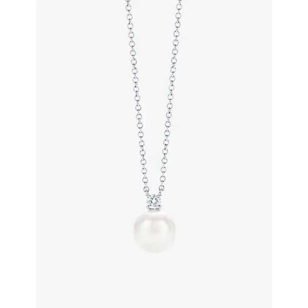 Tiffany & Co. Signature® Pearl And Diamond Necklace - White Gold