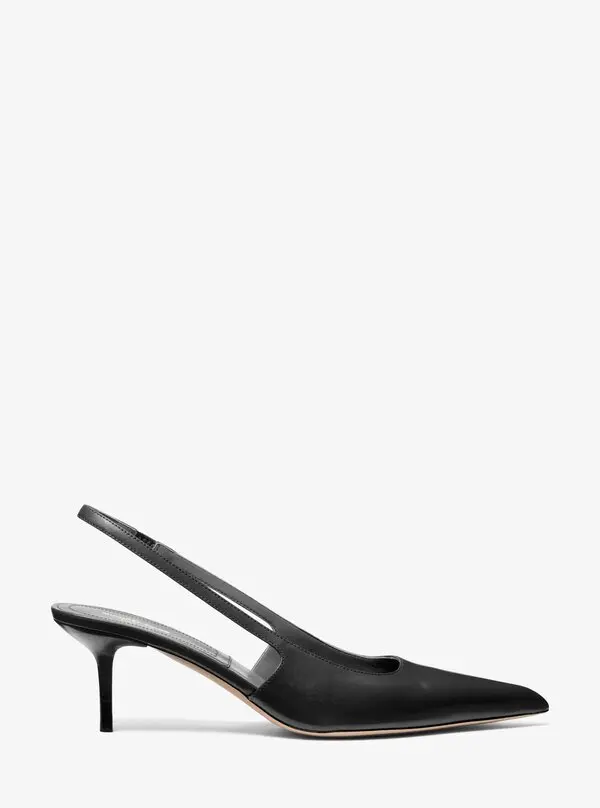 Michael Kors Emma Leather Slingback Pumps - Black