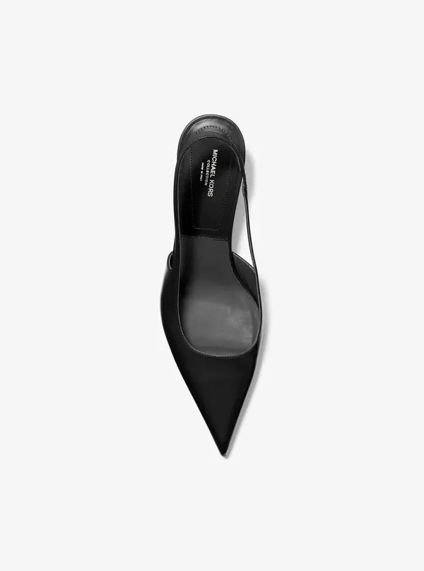 Michael Kors Emma Leather Slingback Pumps - Black