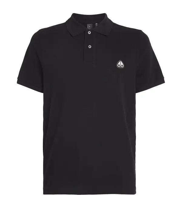 Moose Knuckles Logo Polo Shirt - Black