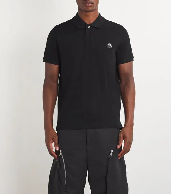 Moose Knuckles Logo Polo Shirt - Black