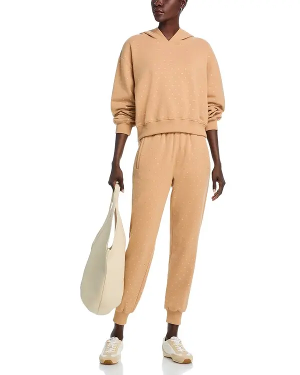 Generation Love Ruel Crystal Embellished Sweatpants - Camel