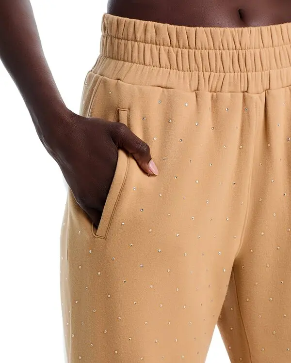 Generation Love Ruel Crystal Embellished Sweatpants - Camel