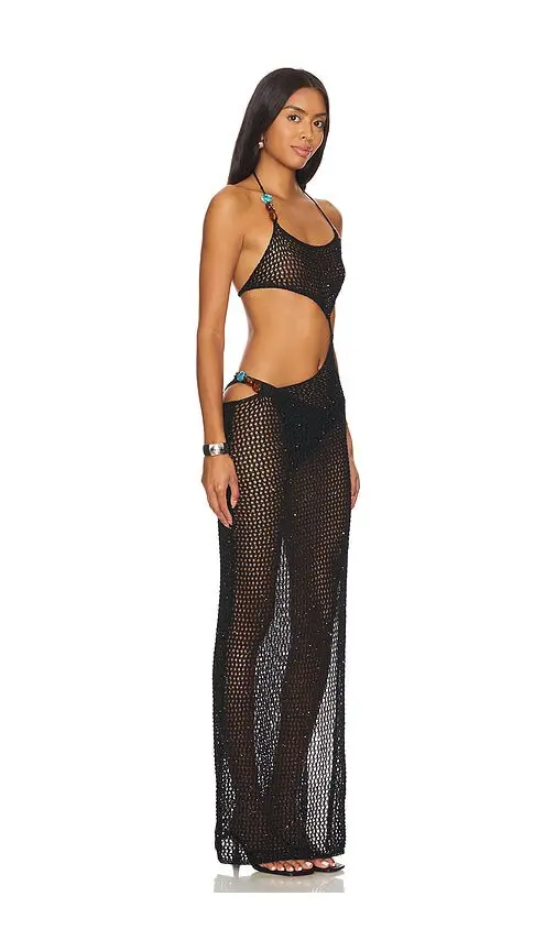 Jaded London Halter Maxi Dress In Crochet Sequin - 46% Off | Editorialist