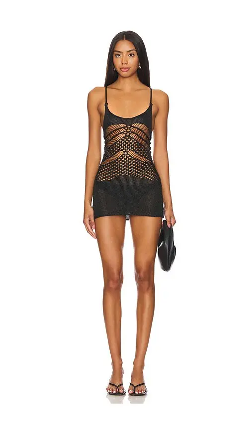 Jaded London Illusion Knit Mini Dress - Black | Editorialist