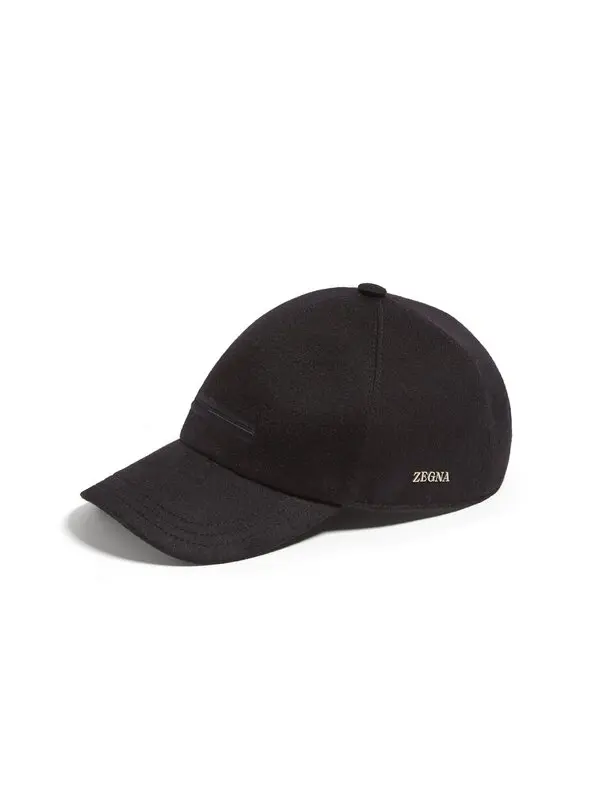 Zegna Oasi Cashmere Baseball Cap - Black
