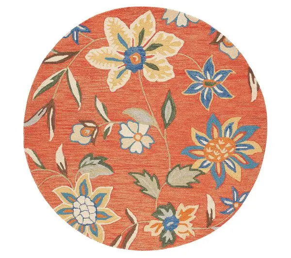 SAFAVIEH Blossom Collection Blm673 6' X 6' Round Rug Alerie - One-color