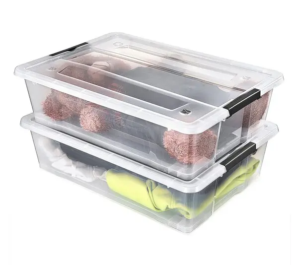 SORBUS S/ 40qt Underbed Storage Bins With Wh Eels & Lids