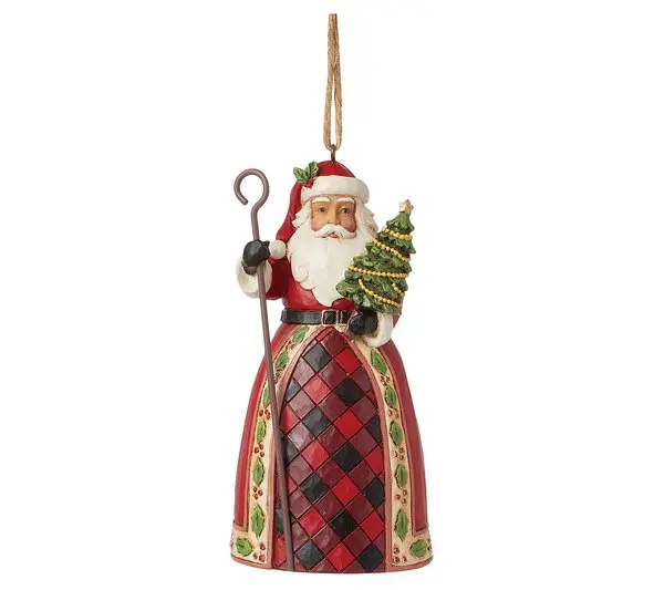 JIM SHORE Highland Glen Santa Staff Orn - One-color