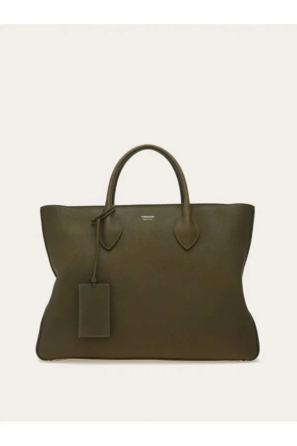 FERRAGAMO Large Star-shaped Tote Bag - Green