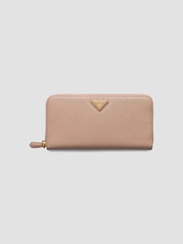 Prada Large Saffiano Leather Wallet - Pink