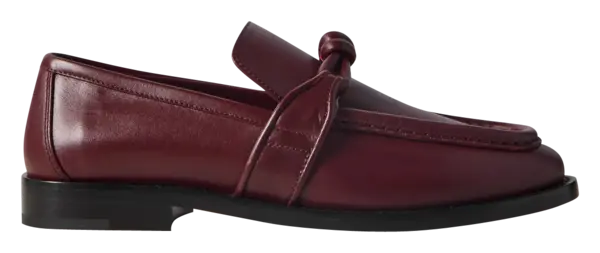 Bottega Veneta Astaire Embellished Leather Loafers - Burgundy