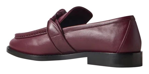 Bottega Veneta Astaire Embellished Leather Loafers - Burgundy