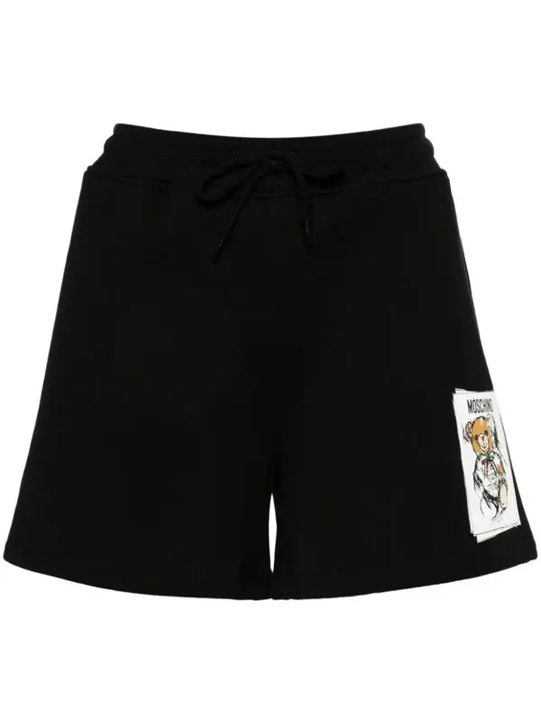 Moschino Teddy Bear-print Shorts - Black