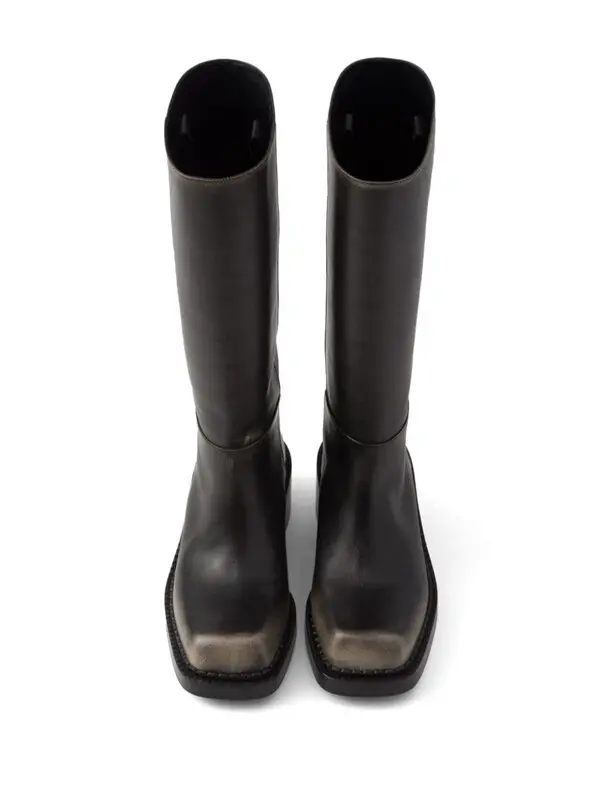 Prada Leather Knee-high Boots