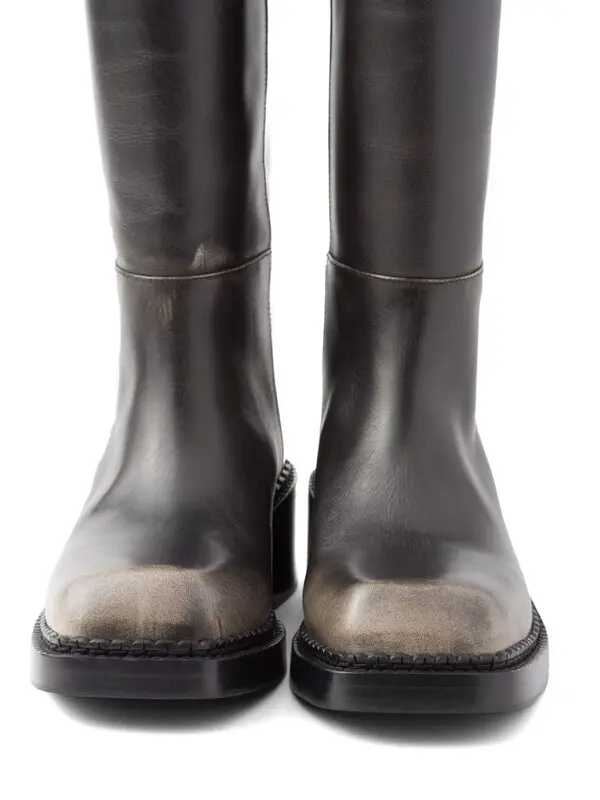 Prada Leather Knee-high Boots