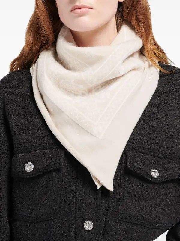 BARRIE Bandana-print Scarf - Neutrals