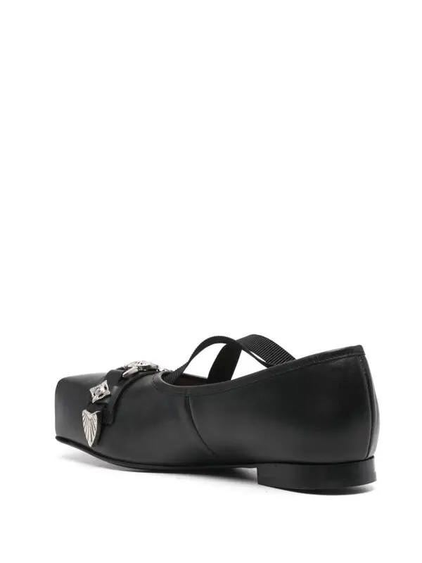 Toga Metallic-detail Ballet Flats