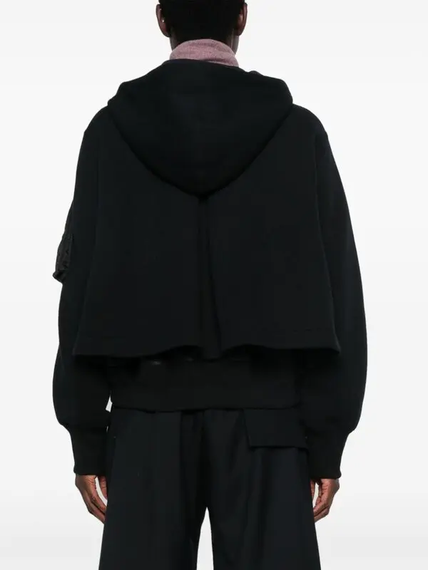 Sacai Layered-detail Hooded Bomber Jacket