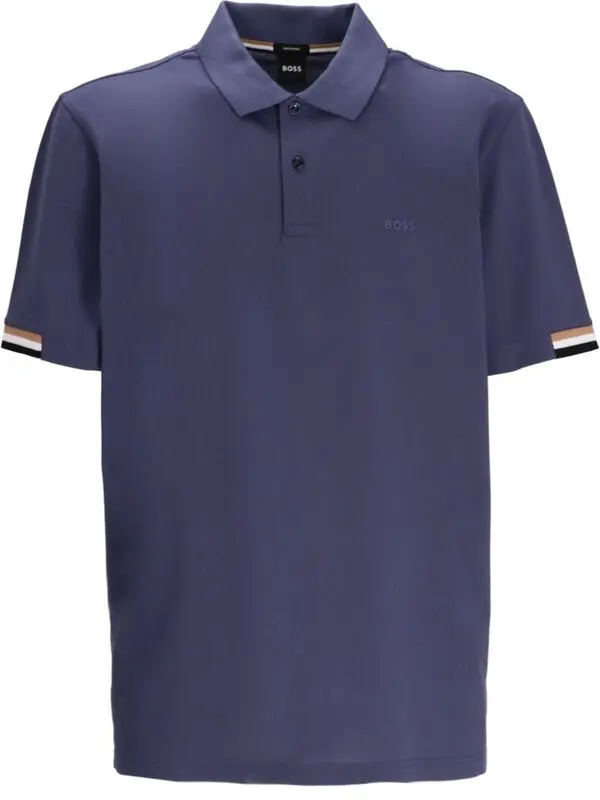 BOSS Logo-emed Polo Shirt - Blue